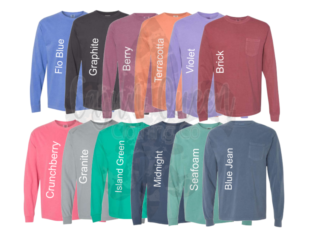 Custom Embroidered Pocket Tee – Cajun Queen Clothing Co
